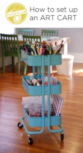 Kids Art Cart Ideas and Storage System - TinkerLab